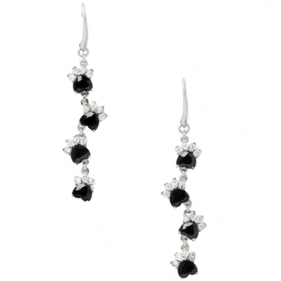 kate spade | Jewelry | 9 Kate Spade Black Paw Print Linear Earrings ...